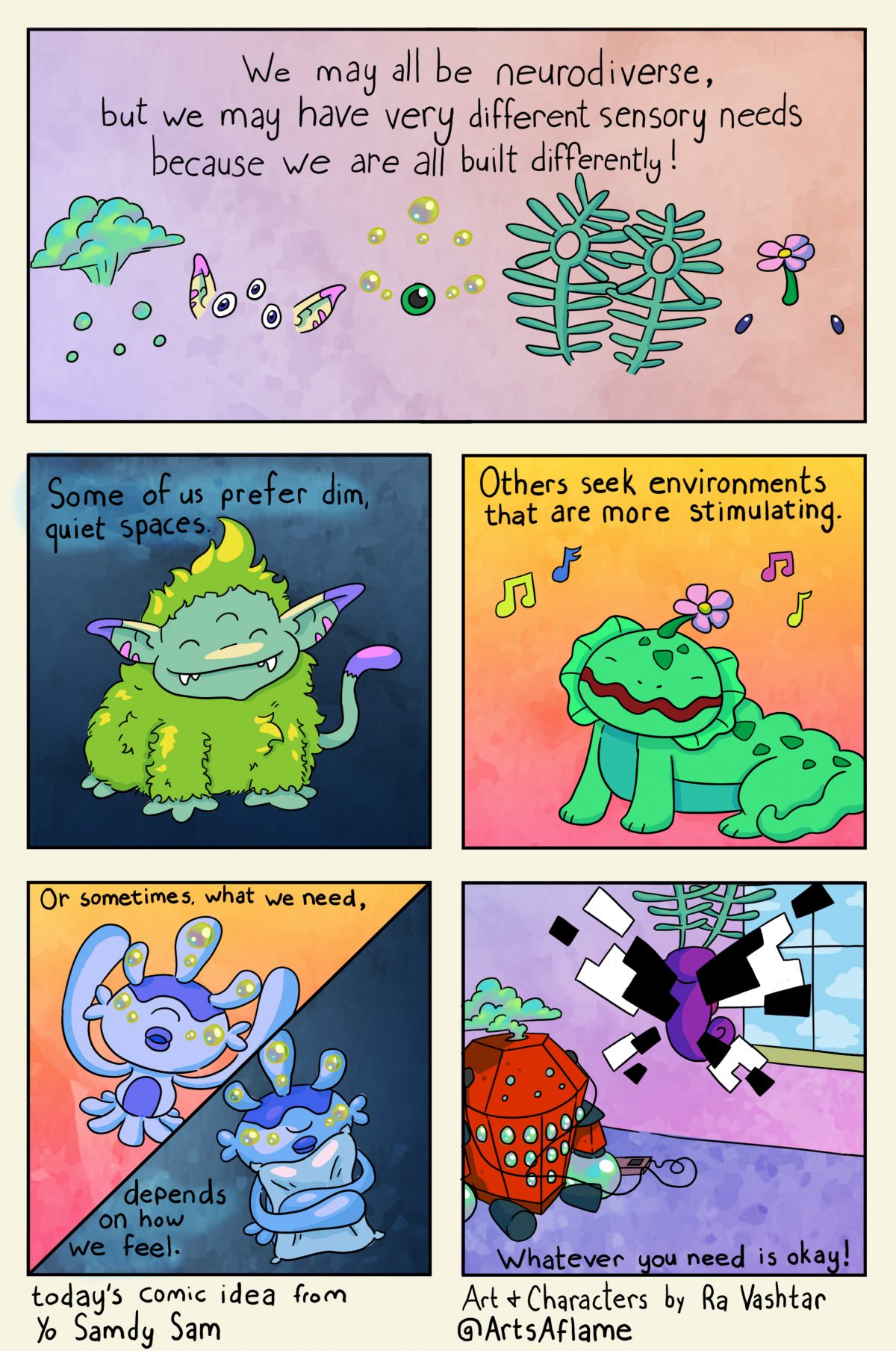Spectrum Critters Comics: Sensory Needs » NeuroClastic