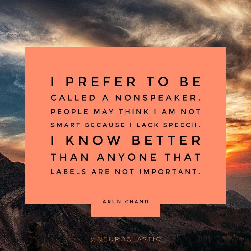 On Using NonSpeaking, Minimally Speaking, Or Unreliably Speaking Over ...