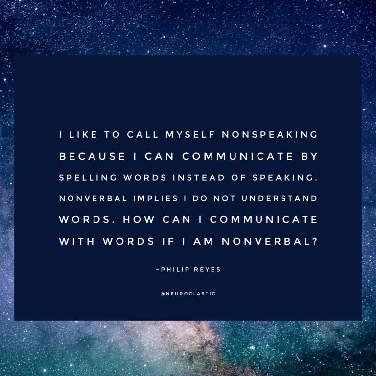 On Using NonSpeaking, Minimally Speaking, Or Unreliably Speaking Over ...