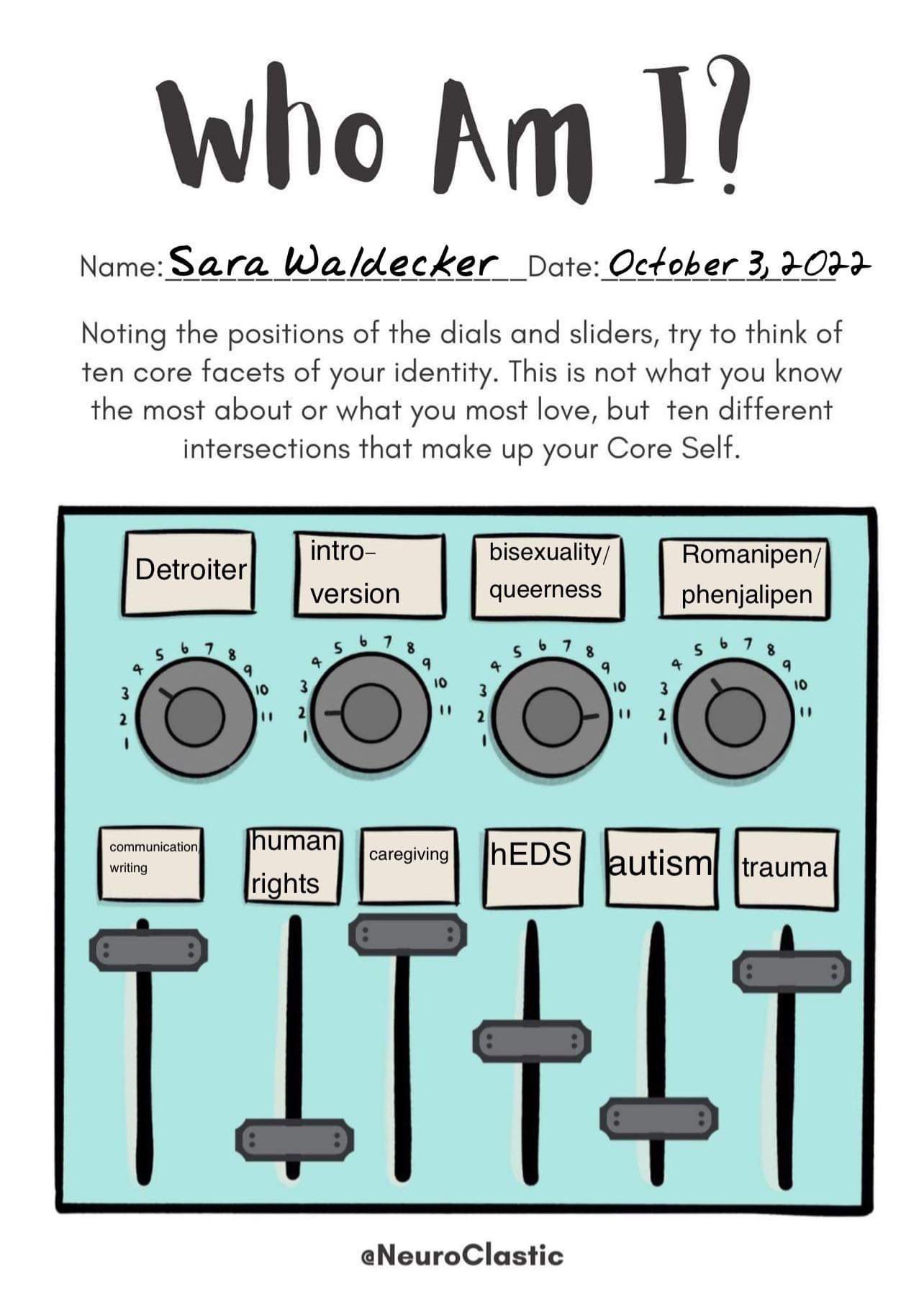 Who Am I? Printable Resource for Connecting with Your Core Self » NeuroClastic